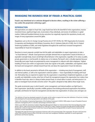 Risk of Fraud Managing Business Risk | PDF