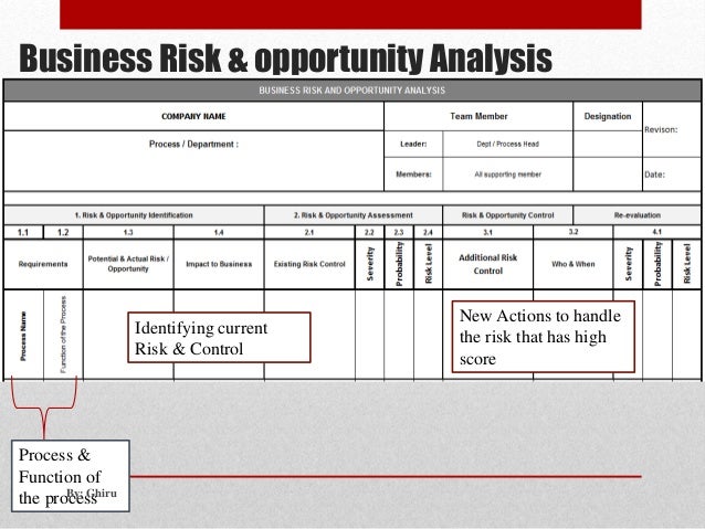 Risk & opportunity analysis