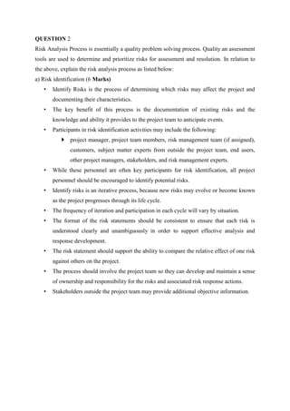 Risk management paper | PDF
