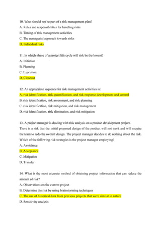 Risk management paper | PDF