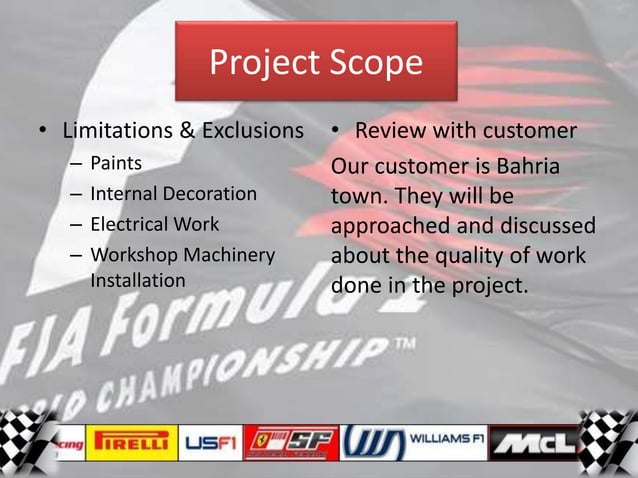 Formula F1 Project Management | PPT