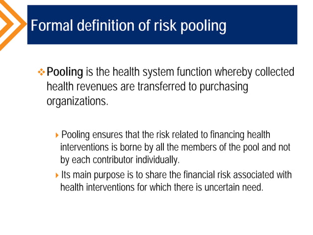 Health Financing Functions: Risk Pooling | PDF | Health Insurance ...