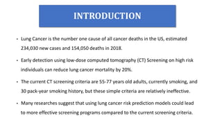 Lung Cancer Risk Prediction Models | PPTX