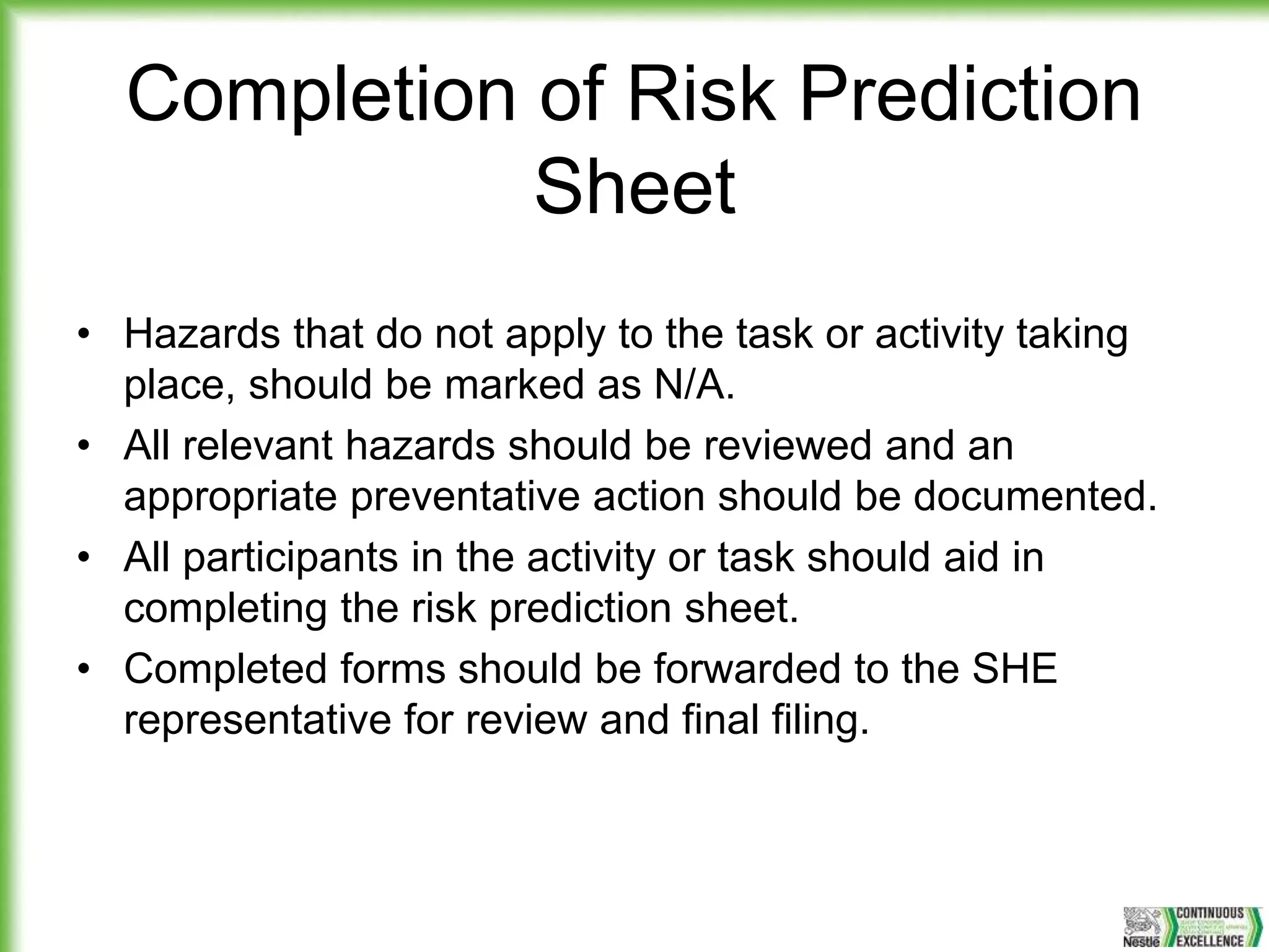 Risk Prediction Training powerpoint slides | PPT