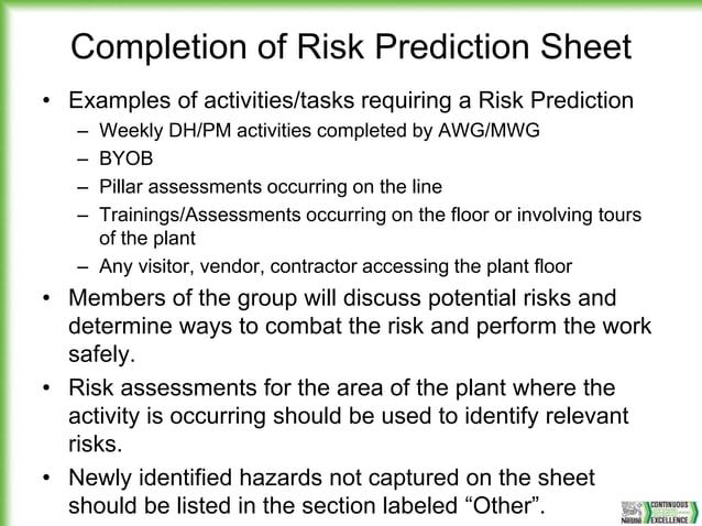 Risk Prediction Training powerpoint slides | PPT