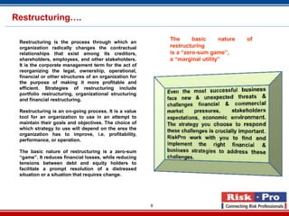 Risk pro corporate restructuring 2013 | PDF | Management Consulting Industry | Industries