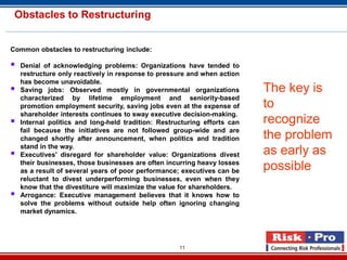 Risk pro corporate restructuring 2013 | PDF