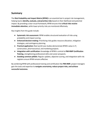 Risk Probability and Impact Matrix: A Complete Guide with Case Studies ...