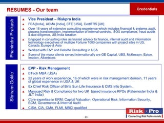 Riskpro brief introduction | PPT | Free Download