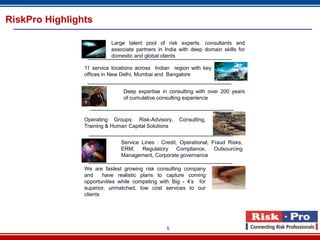 Riskpro company introduction 2013 | PDF