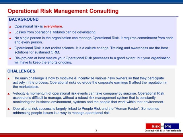 Riskpro - Operational Risk Management | PPT