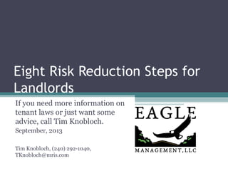 Risk Reduction Steps for Landlords | PPT | Real Estate Renting and ...