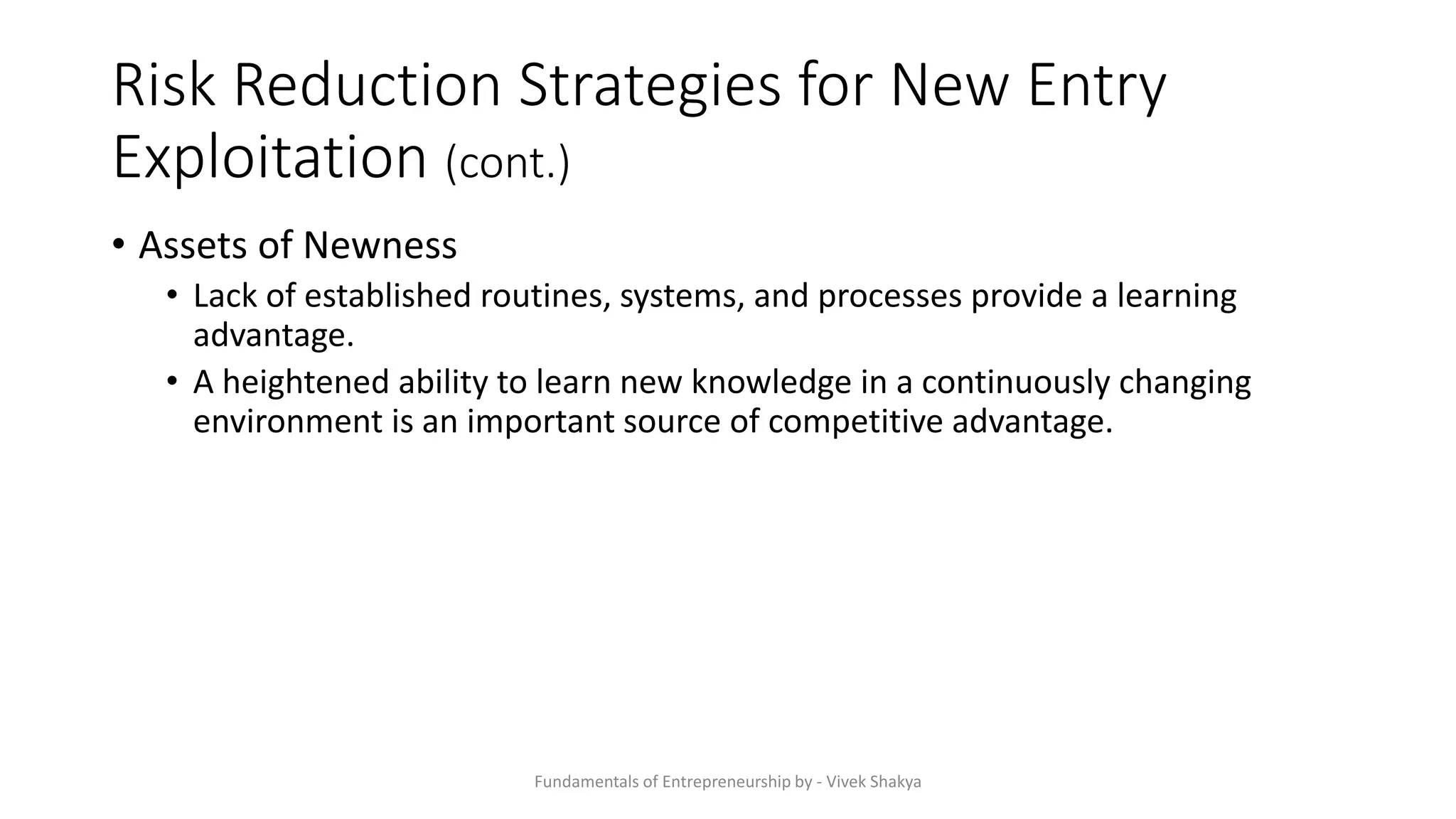 Risk Reduction Strategies for New Entry Exploitation.pptx