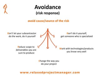 Risk responses avoidance | PPT