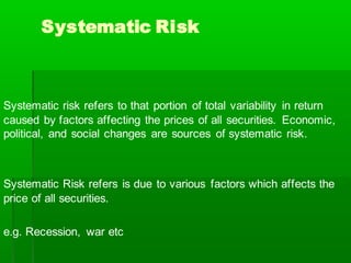 Risk&return | PPT