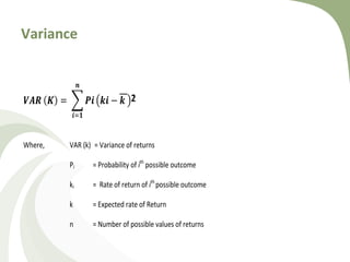 Risk and Return | PPT