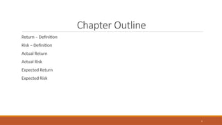 Risk & Return.pptx Slides Financial management | PPTX