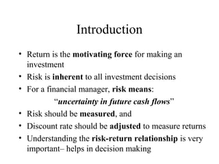 Risk & return (1) | PPT