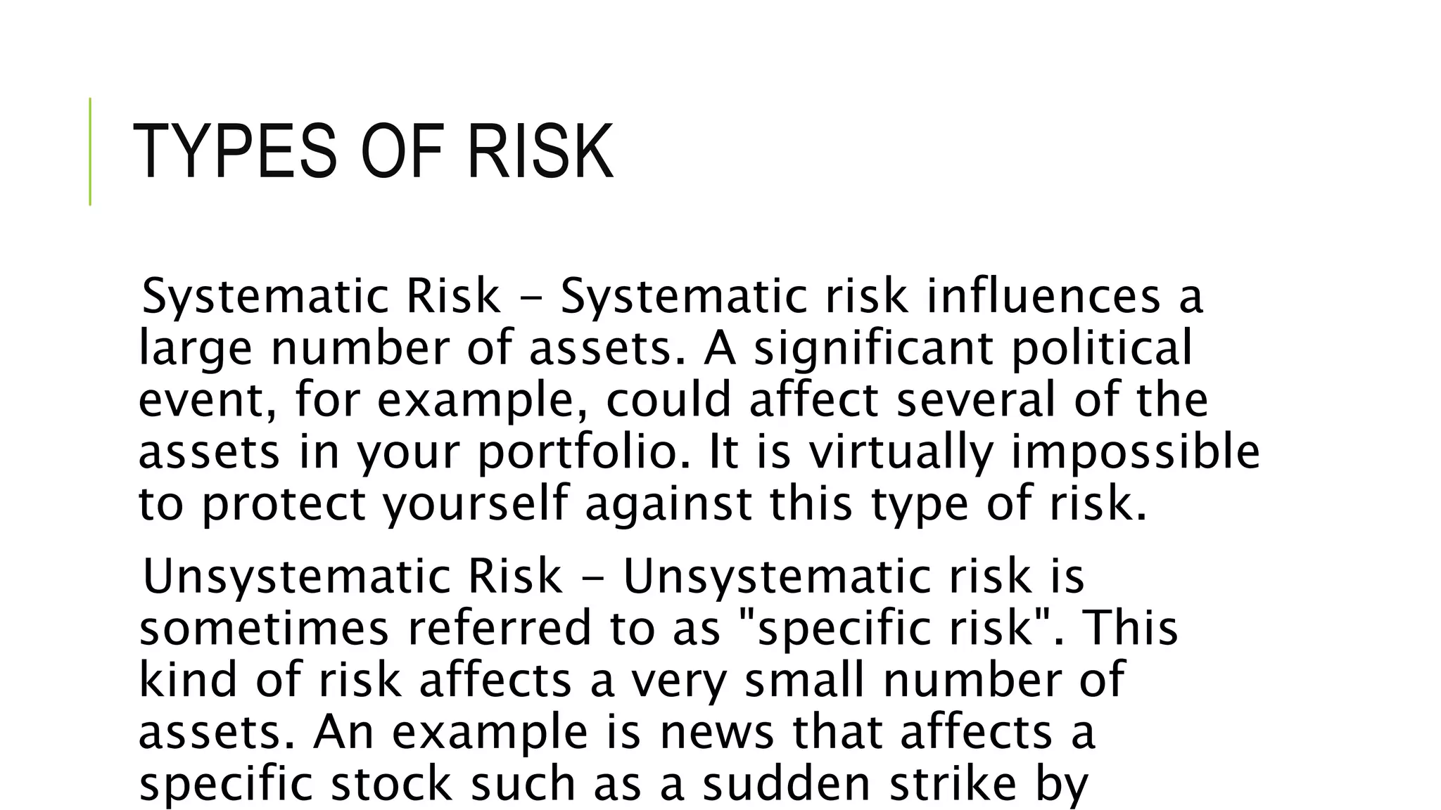 Risk return and profit | PPTX
