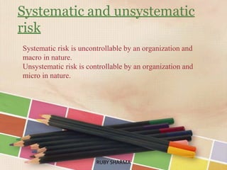 Risk & return measurement | PPTX