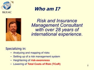 Risks and TCoR | PPT | Business | Business and Finance