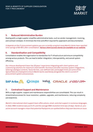 RISKS & BENEFITS OF SUPPLIER CONSOLIDATION IN IT PROCUREMENT | PDF