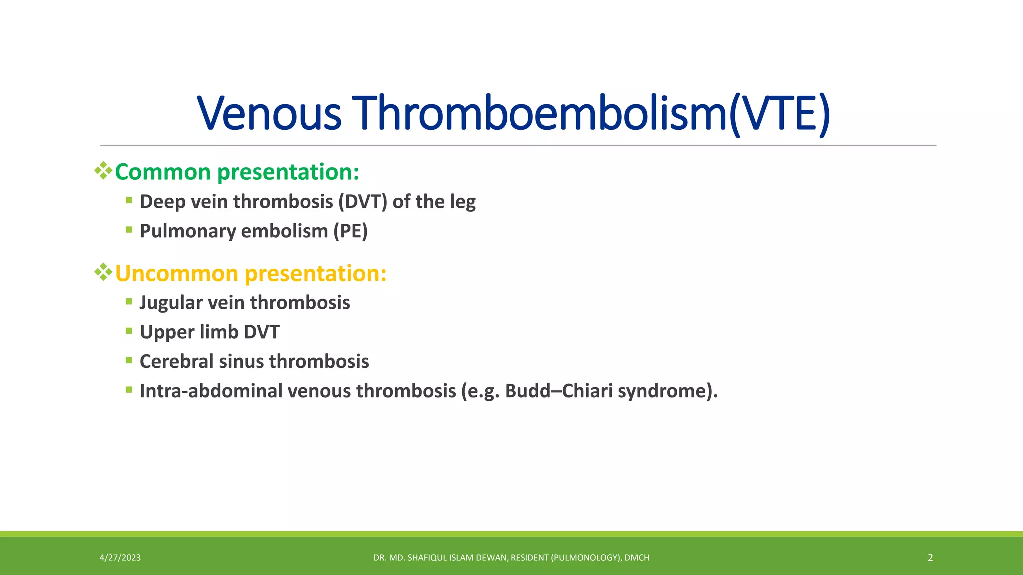 Risk Severity scoring of PE & DVT.pptx