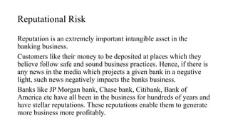 Risks faced by banks | PPTX