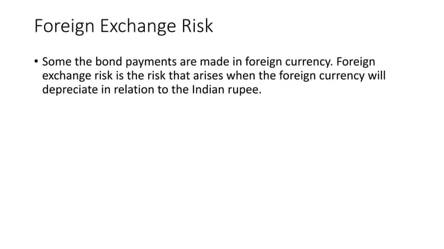 Risks in bonds | PPTX