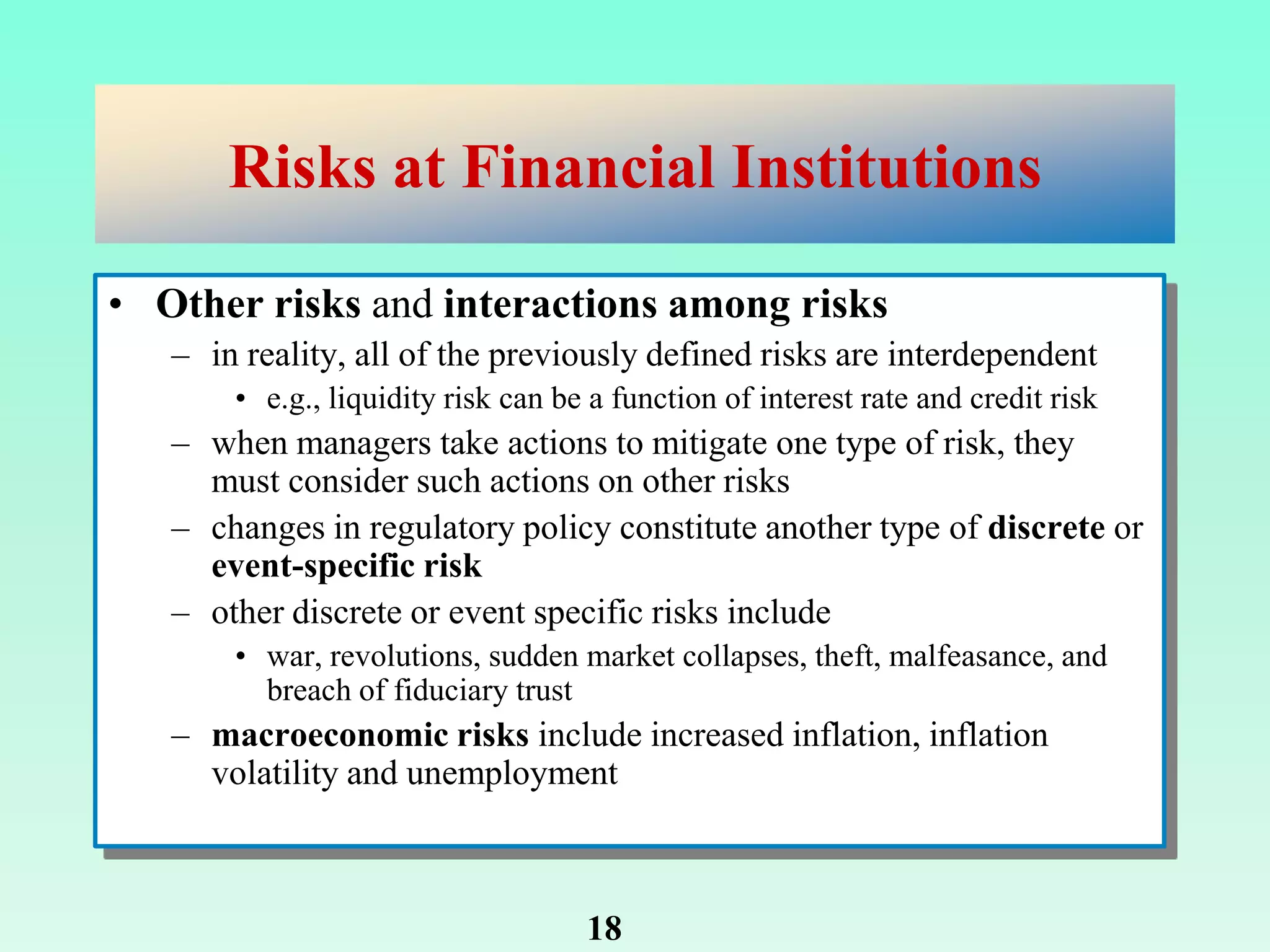 Risks in financial institutions | PPTX