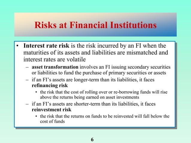 Risks in financial institutions | PPTX | Stocks and Bonds | Personal ...