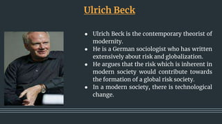 Risk society and covid 19 | PPTX