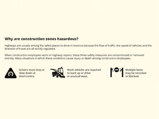 Risks of highway workers in construction zones | PPT