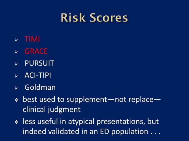 Risk stratification and medical management of stemi | PPT