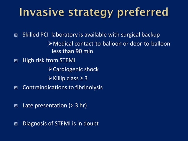 Risk stratification and medical management of stemi | PPT