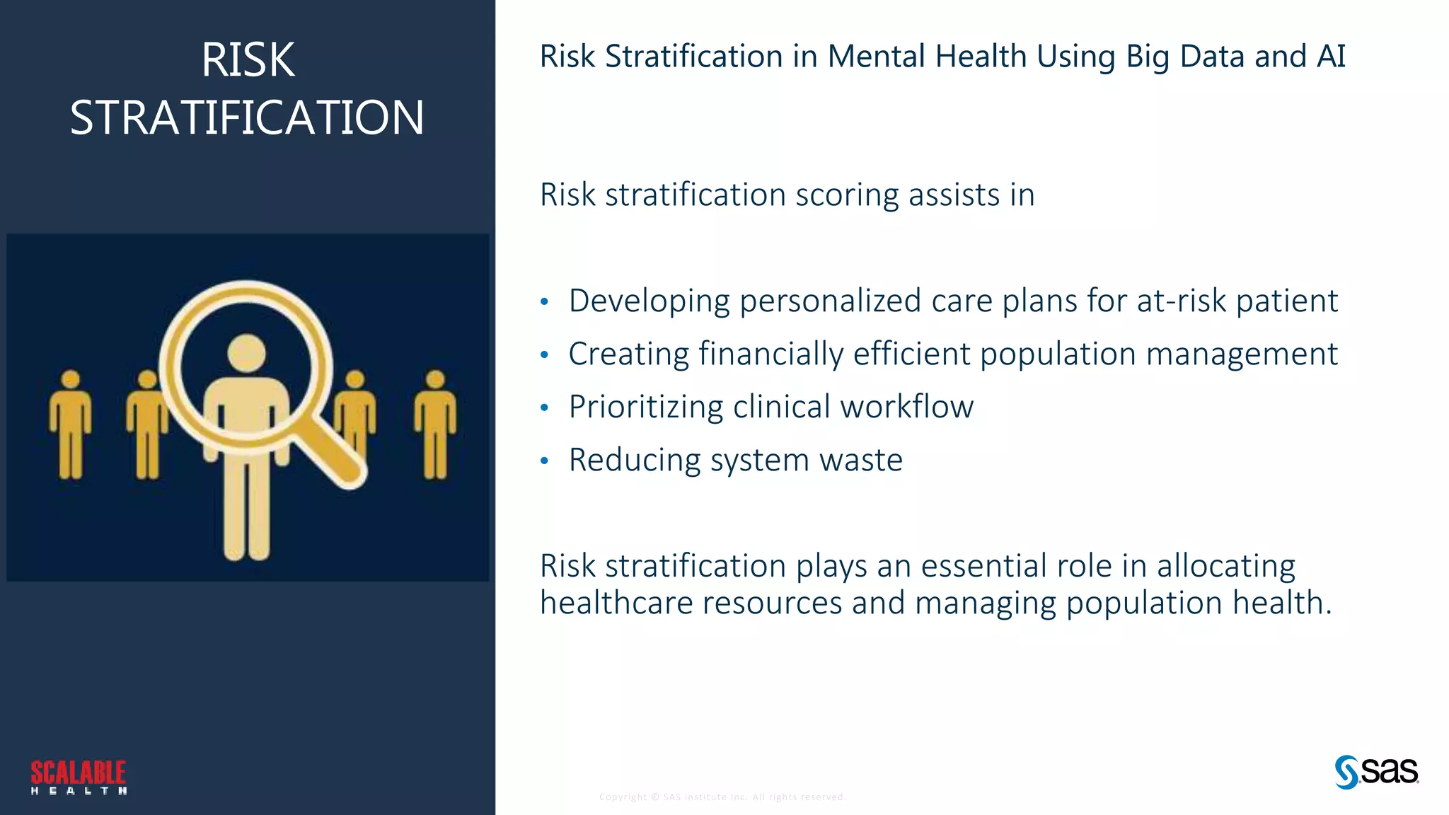 Risk Stratification in Mental Health using Big Data | PPTX