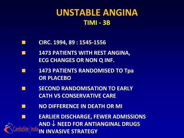 Risk stratification in UA and NSTEMI: Why and How? | PPT
