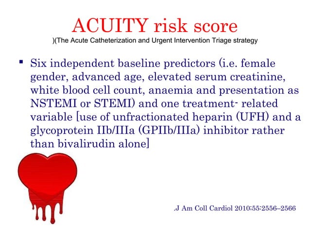 Risk stratification of UA & NSTEMI | PPT