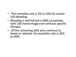 Risk stratification ugi | PPTX | Digestive Disorders | Diseases and Conditions
