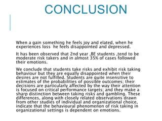 Risk taking and emotions | PPTX