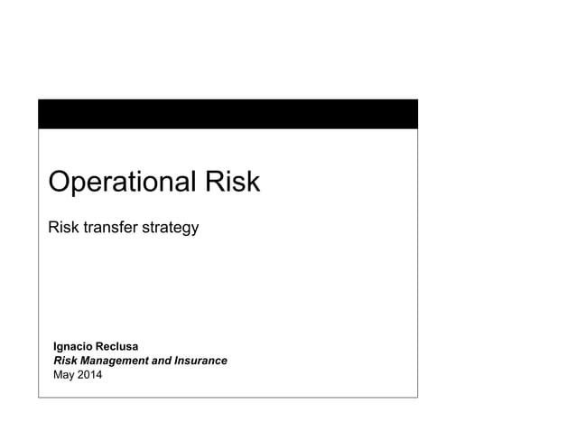 Risk transfer strategy. | PPTX | Insurance | Personal Finance