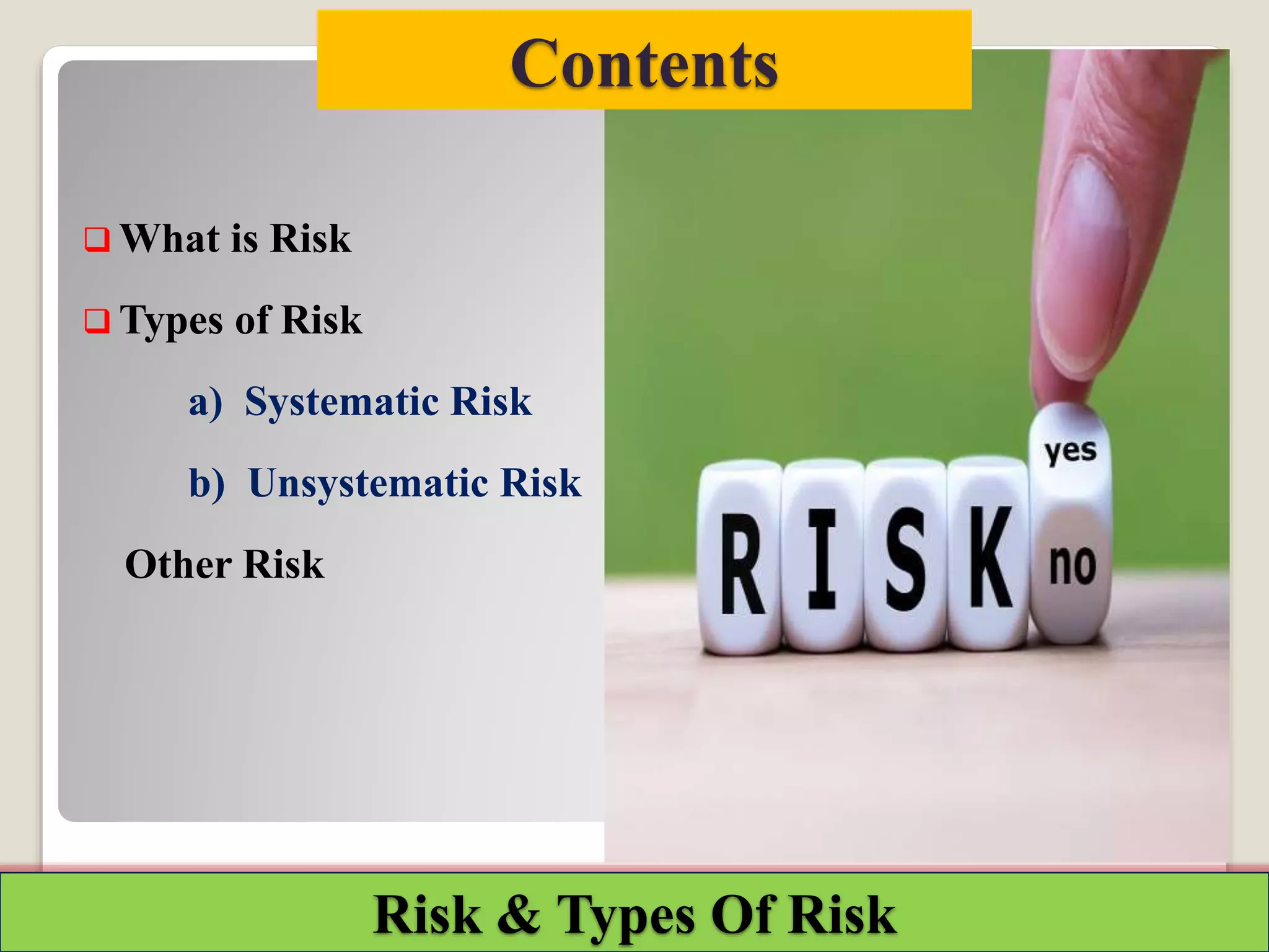 Risk & Types of Risk By Kanhu.pptx