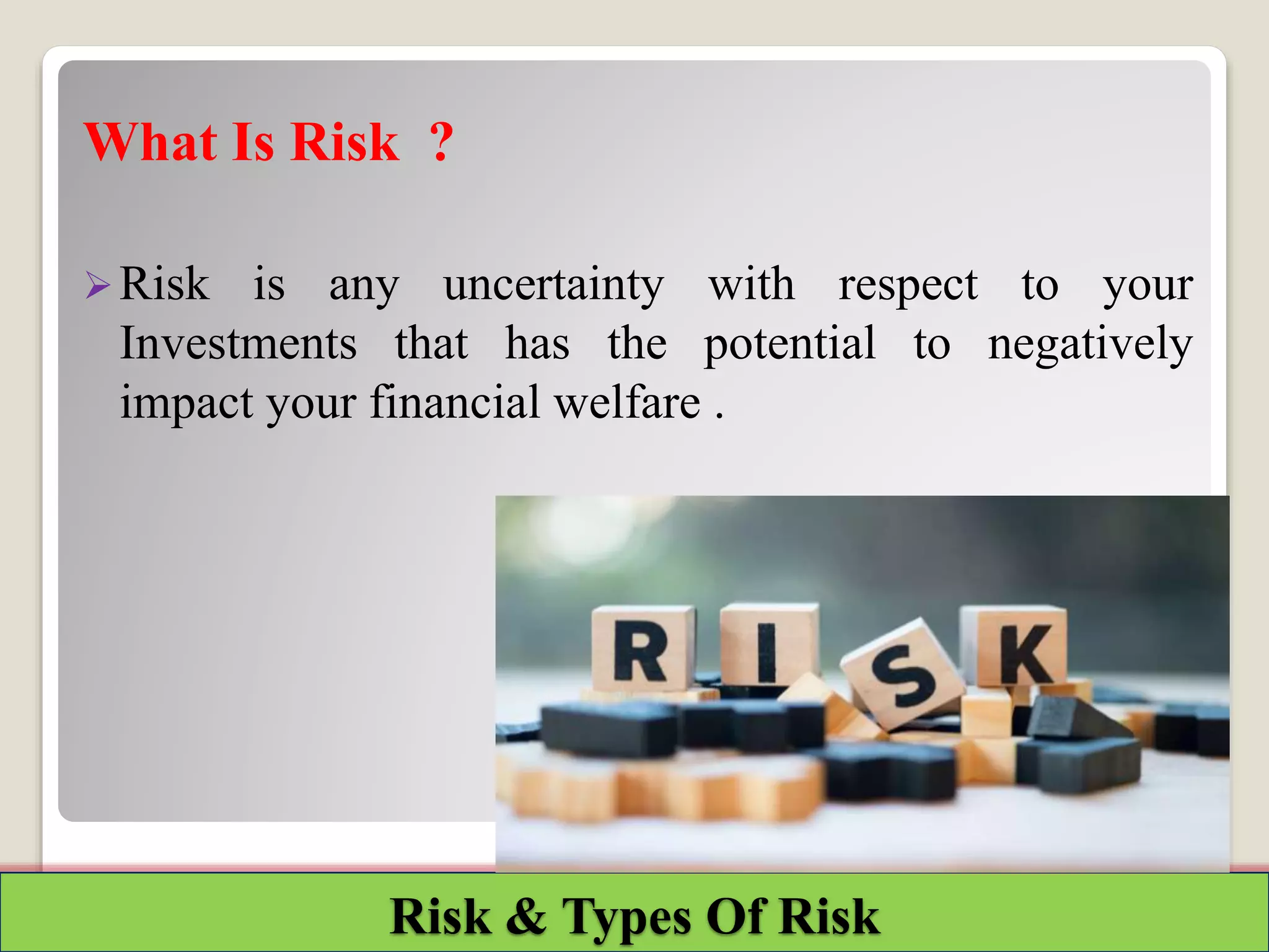 Risk & Types of Risk By Kanhu.pptx