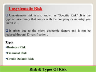 Risk & Types of Risk By Kanhu.pptx