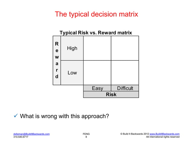 Risk vs. reward decision matrix | PDF | Business Accounting & Finance ...