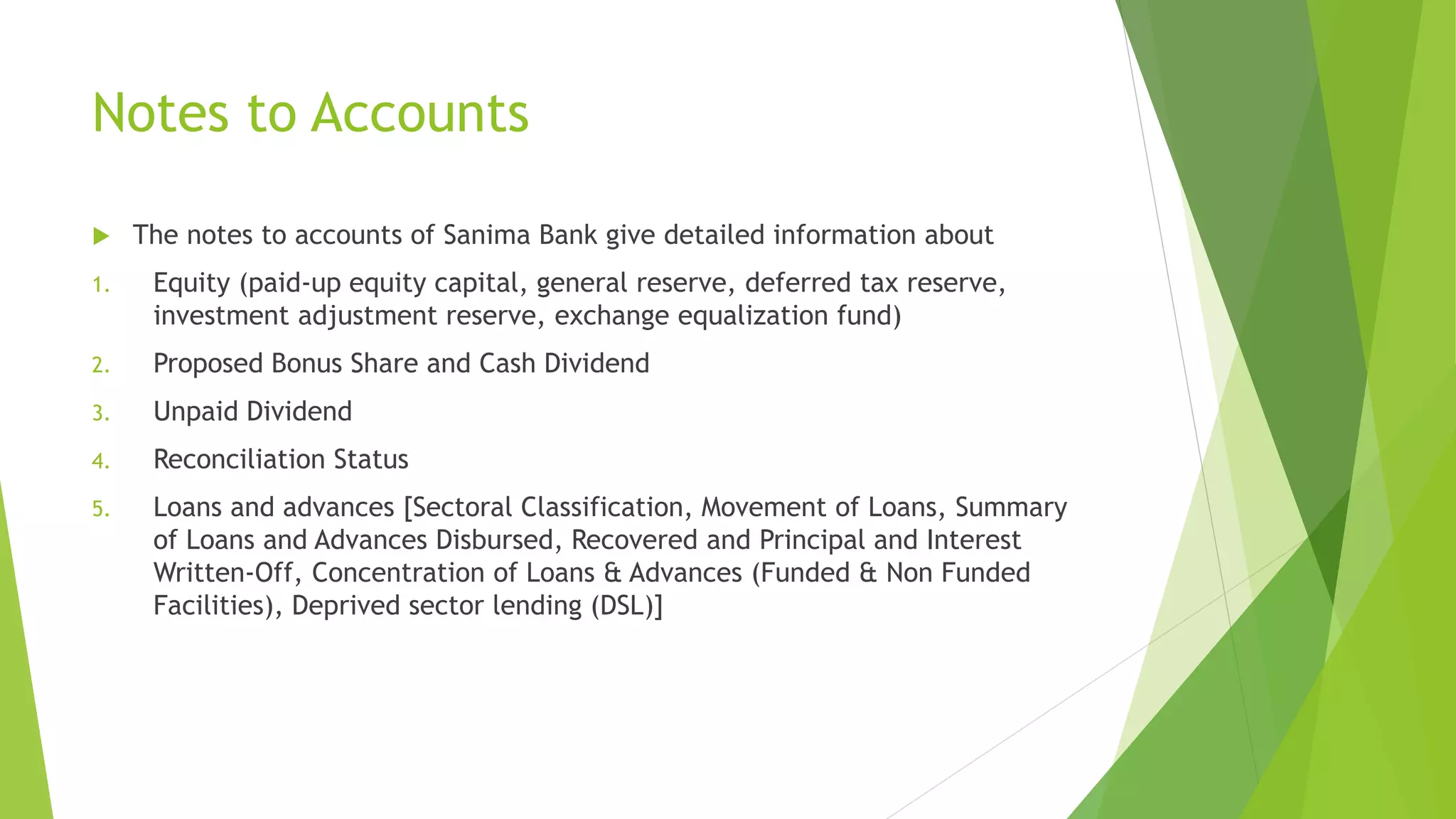 Risk Weighted Assets and Notes to Accounts | PPTX