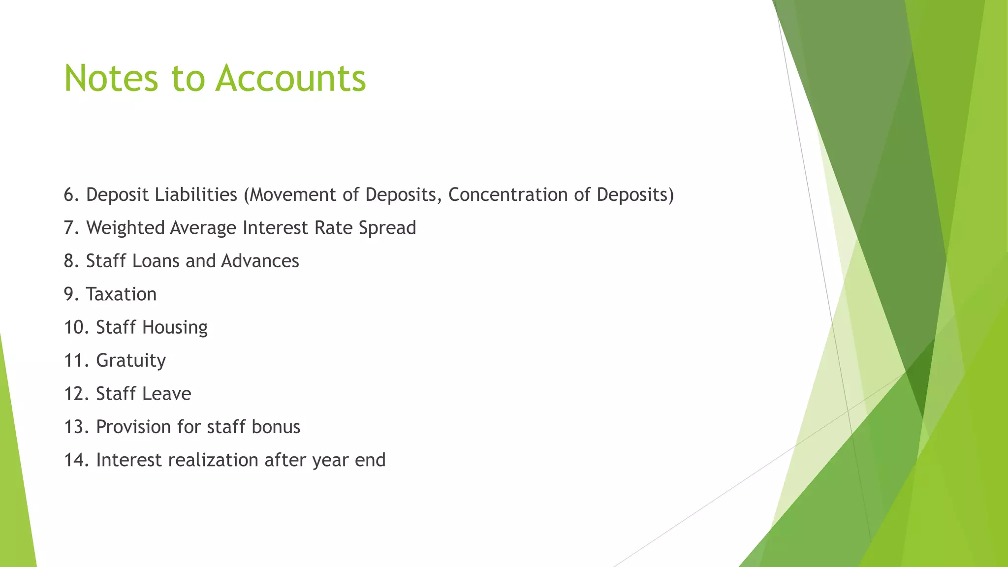 Risk Weighted Assets and Notes to Accounts | PPTX