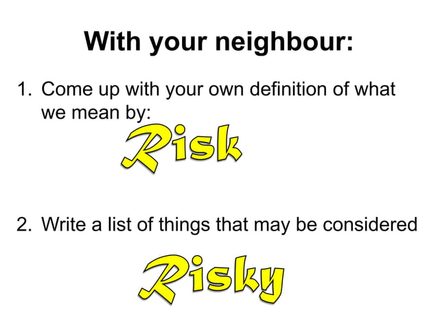 Risky behaviour | PPTX