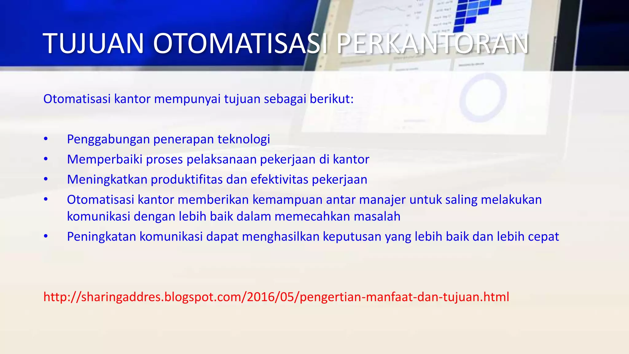 PPT Risky - "Otomatisasi Perkantoran" (OFFICE AUTOMATION) | PPT