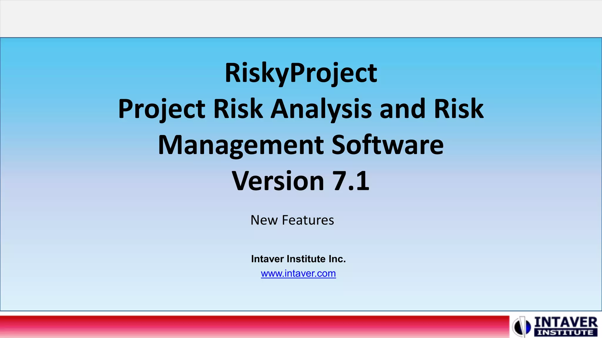 Project Risk Analysis and Risk Management Software RiskyProject version ...